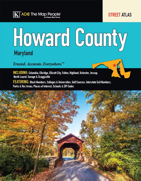 Howard County, Maryland Street Atlas Kappa Map | Wide World Maps & MORE!