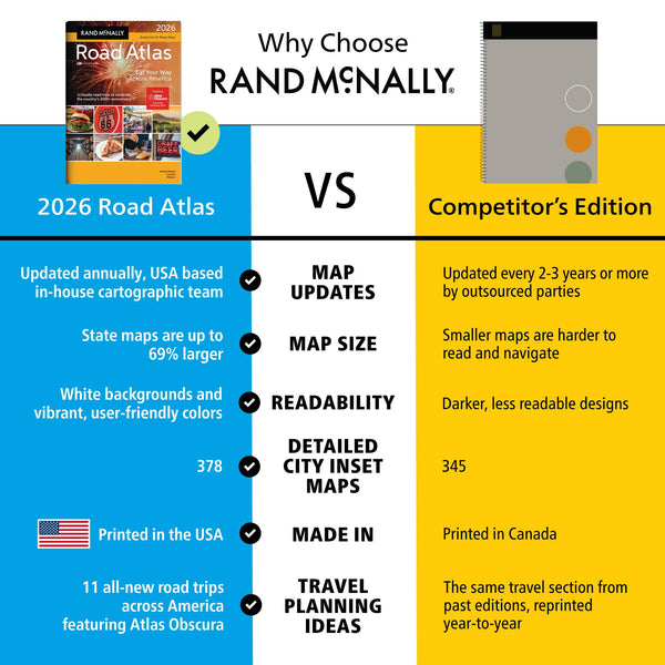 2026 Road Atlas: United States, Canada, Mexico – Wide World Maps & MORE!