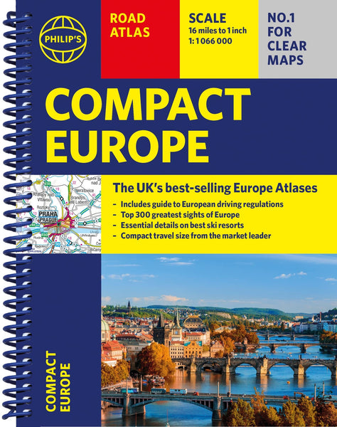 Philip's Road Atlas Compact Europe | Wide World Maps & MORE!
