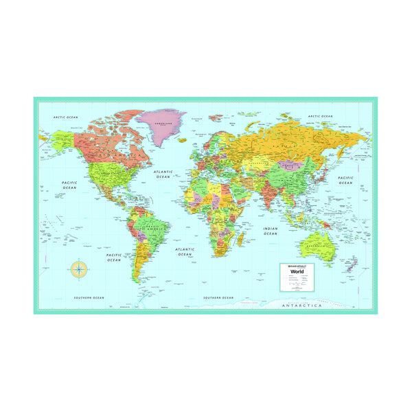 Rand Mcnally M Series World Wall Map: Laminated (RAN52895993X) | Wide ...