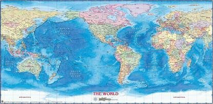 WIDE WORLD Political World Mega Mural Gloss Laminated [Map] William ...