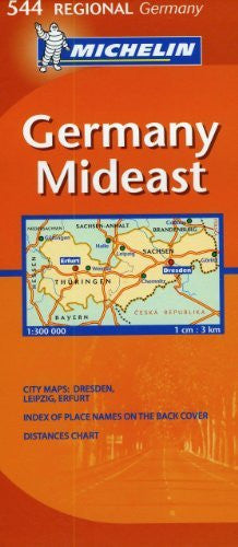 Michelin Map Germany Mideast 544 (Maps/Regional (Michelin)) | Wide ...