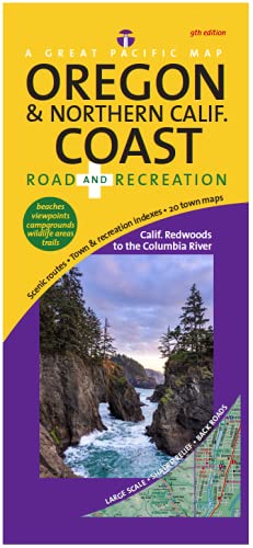 Oregon & Northern Coast Road & Recreation Map, 9th Edition [Map] David ...