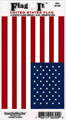 American Flag (US Flag) - Cling-on Window Decal | Wide World Maps & MORE!