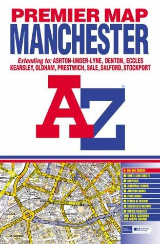 Premier Map of Manchester (A-Z Street Maps & Atlases) | Wide World Maps ...