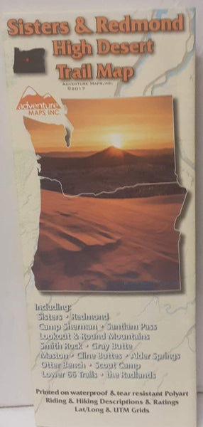 Sisters and Redmond High Desert Trails Map (Central Oregon) | Wide ...