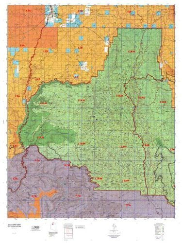 Arizona 12AW Hunt Area / Game Management Unit (GMU) Map | Wide World ...
