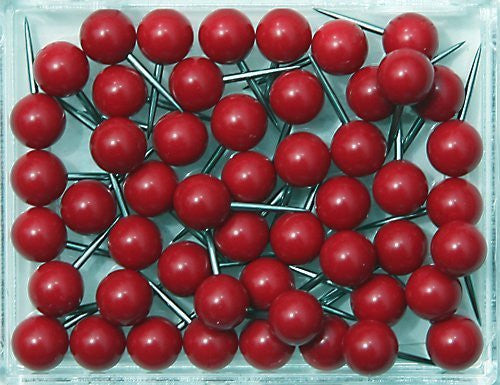 1/4 Inch Map Tacks - Red | Wide World Maps & MORE!