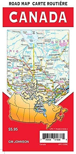 Laminated Canada Folded Road Map - English and French | Wide World Maps ...