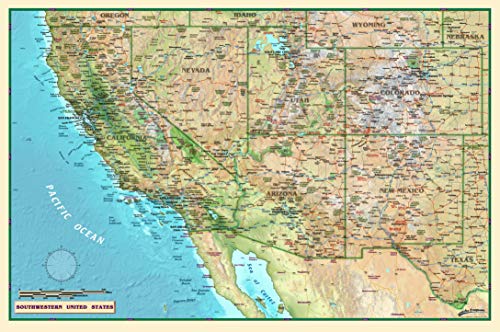 Southwestern United States Full-Size Wall Map | Wide World Maps & MORE!