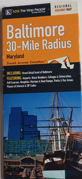 Baltimore 30-mile Radius folded map [Map] staff | Wide World Maps & MORE!