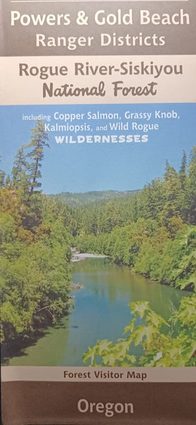 Powers and Gold Beach Ranger District Rogue River Siskiyou Forest Map ...