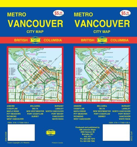 Metro Vancouver City Map (2011 Edition) | Wide World Maps & MORE!
