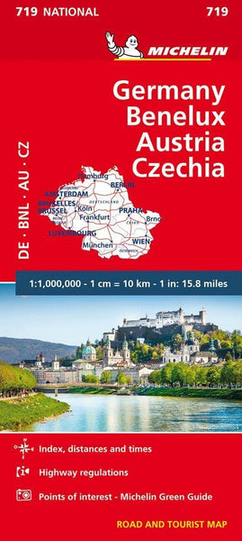 Michelin Germany Austria Benelux Czech Republic Map 719 (Maps/Country ...