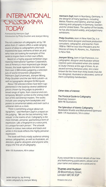 International calligraphy today International Typeface Corp | Wide ...