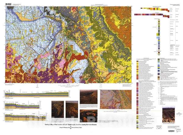 Historic Pictoric Map : Geologic map of The Cameron 30' x 60 ...